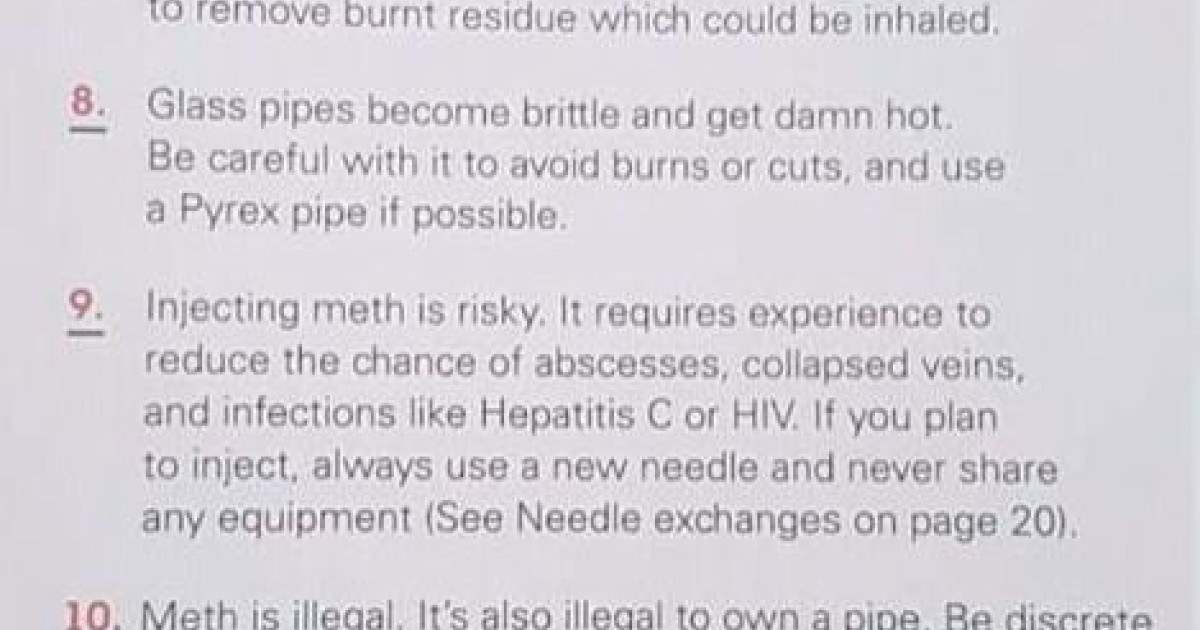 New Zealand Public Schools Teach Kids How to Use Meth Safely | Right ...